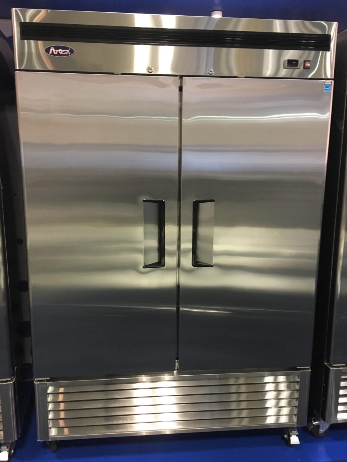Atosa MBF8507GR 54" 2 Door Stainless Steel Refrigerator Cooler Casters ...