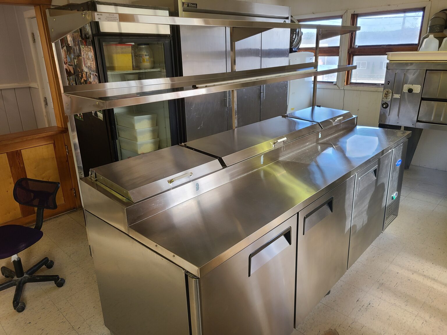 93" x 14" Stainless Steel Double Over Shelf for MPF8203GR Prep Table ...