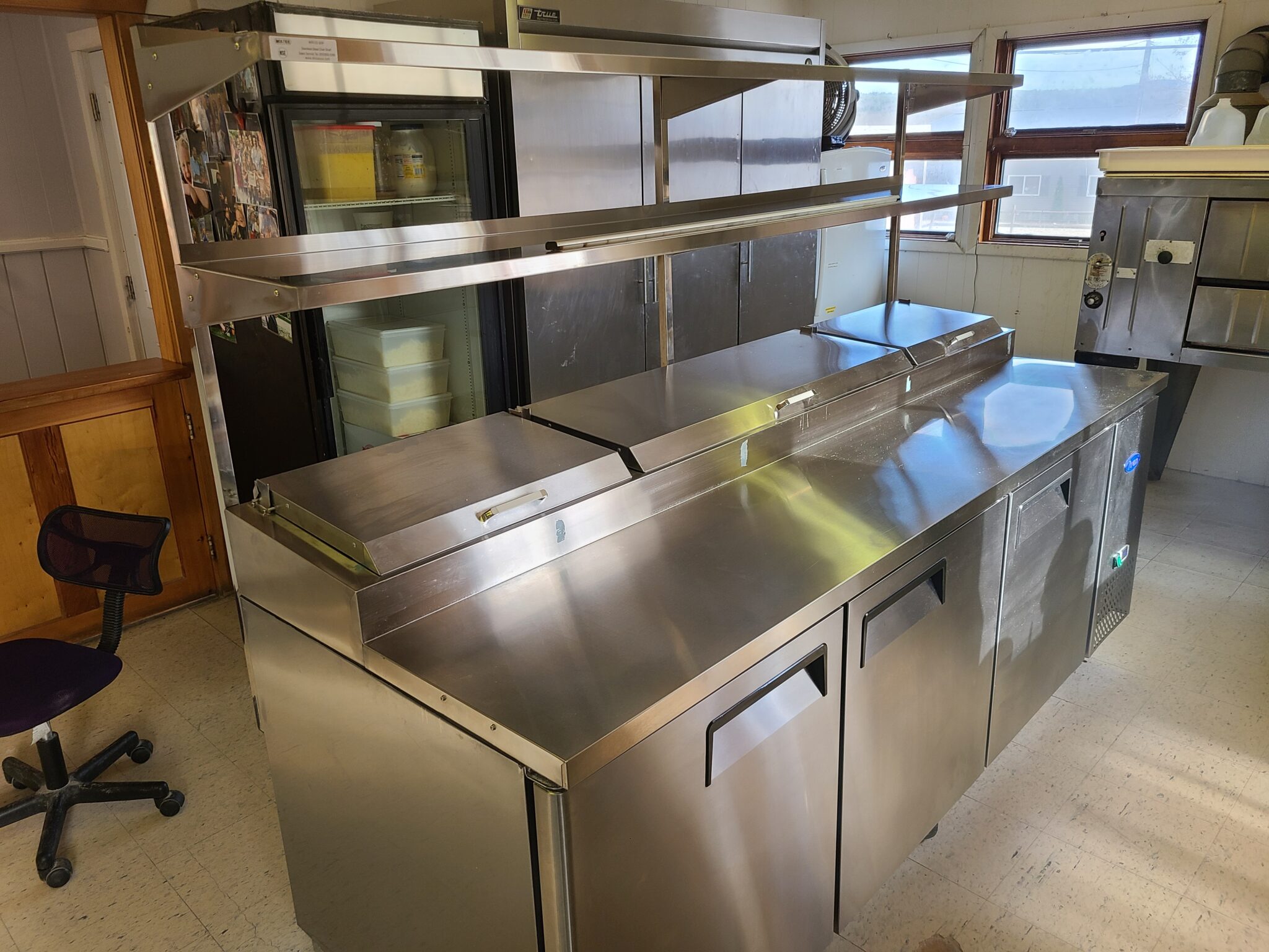 93" x 14" Stainless Steel Double Over Shelf for MPF8203GR Prep Table ...